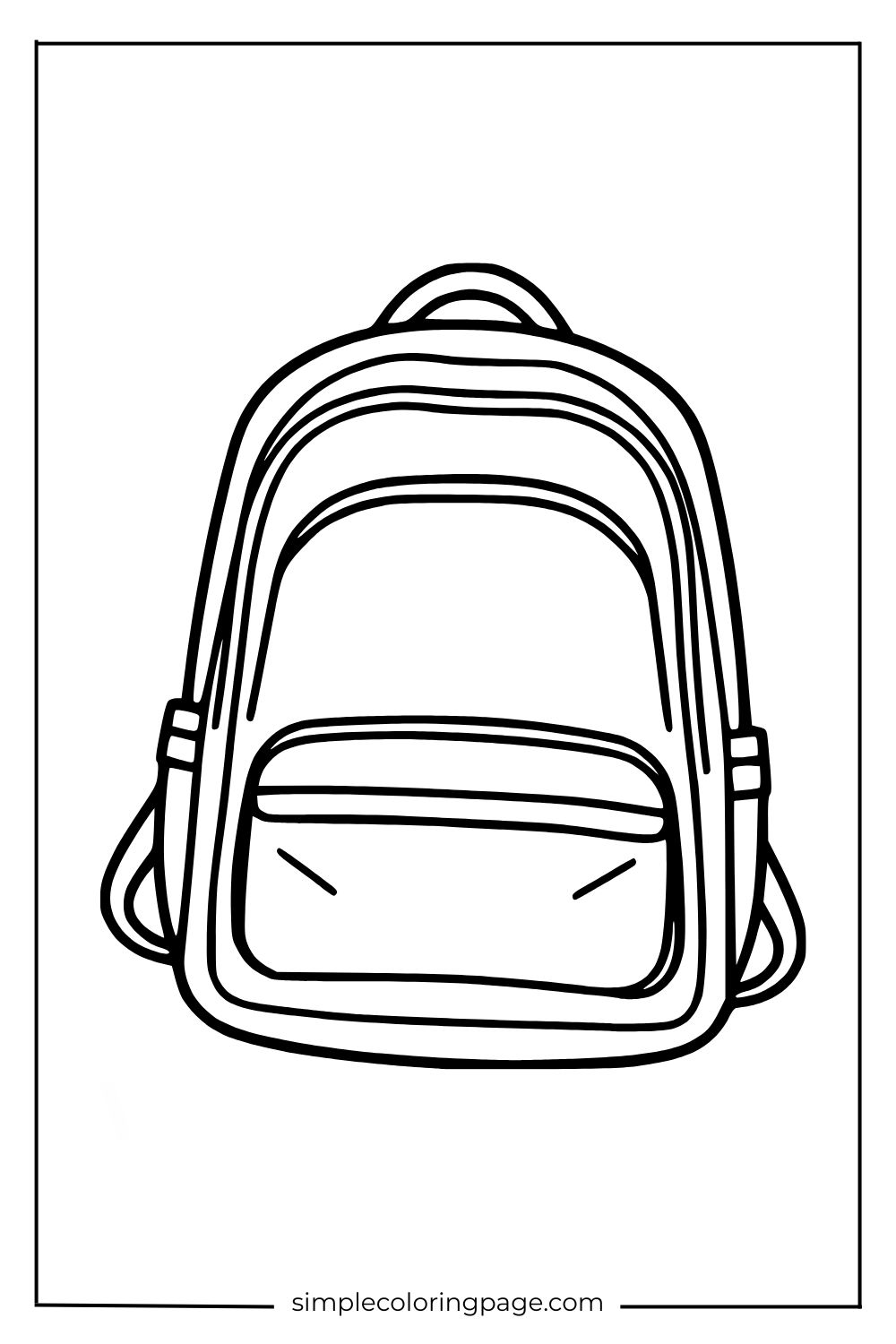 Coloring Page Backpacks - Free Printable for Kids and Adults ...