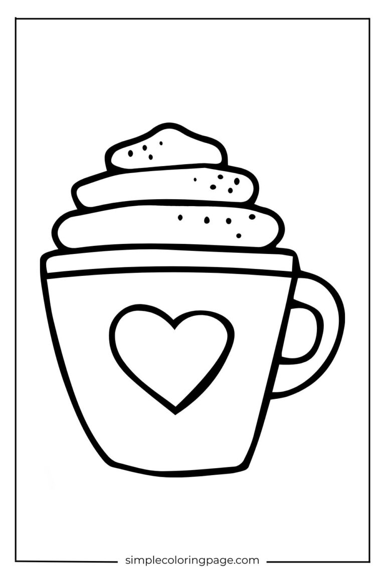 Coloring Page Featuring Cake - simplecoloringpage.com