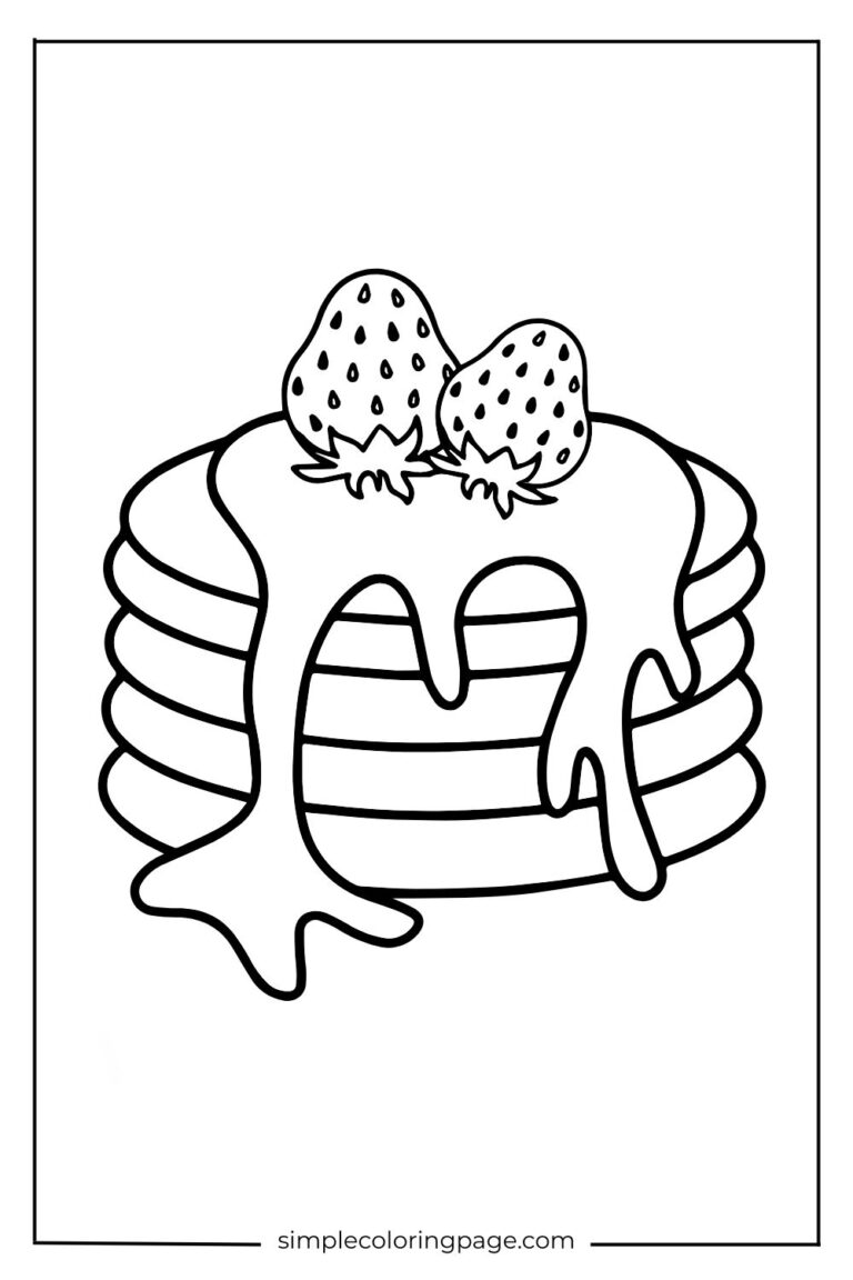 Coloring Page Featuring Cake - simplecoloringpage.com