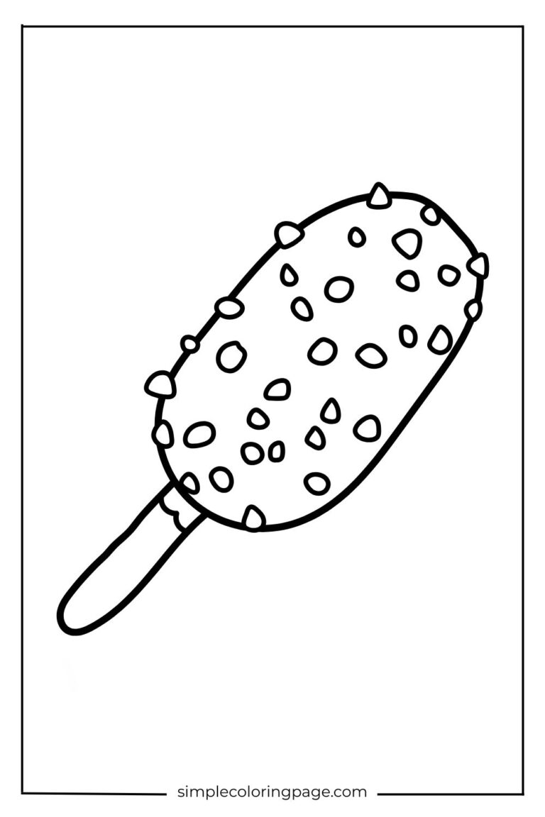 Coloring Page Featuring Cake - simplecoloringpage.com